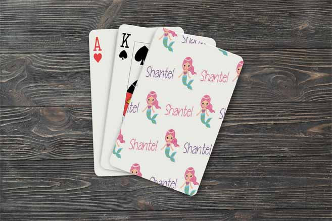 Personalized Mermaid Playing Cards — Potter's Printing