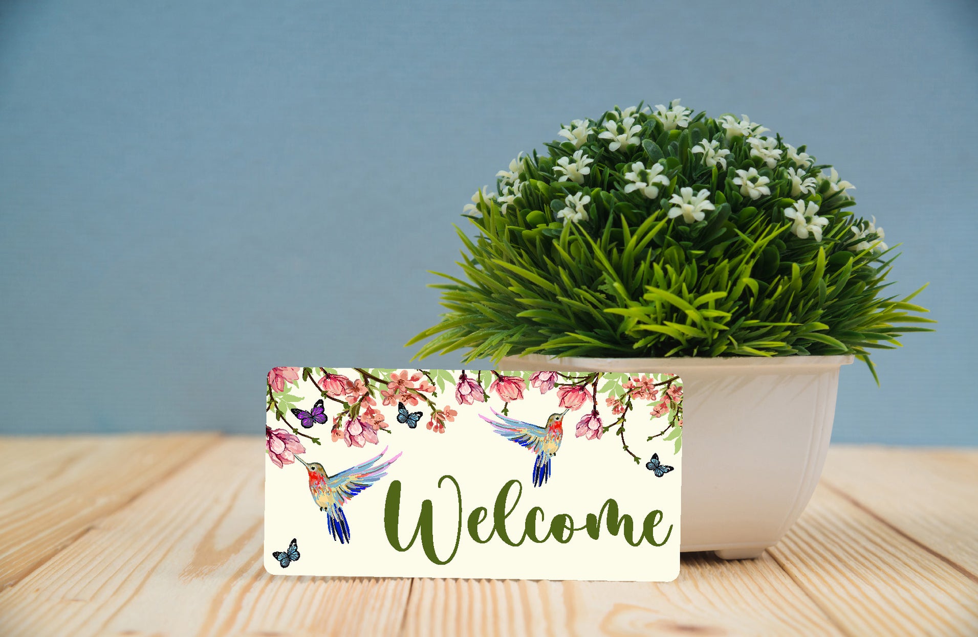 'Hummingbird ' Decorative Welcome Sign — Potter's Printing