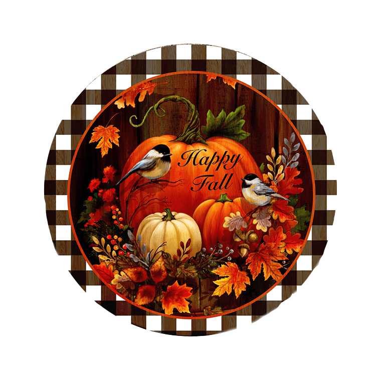 'Happy Fall' Decorative Door Sign — Potter's Printing