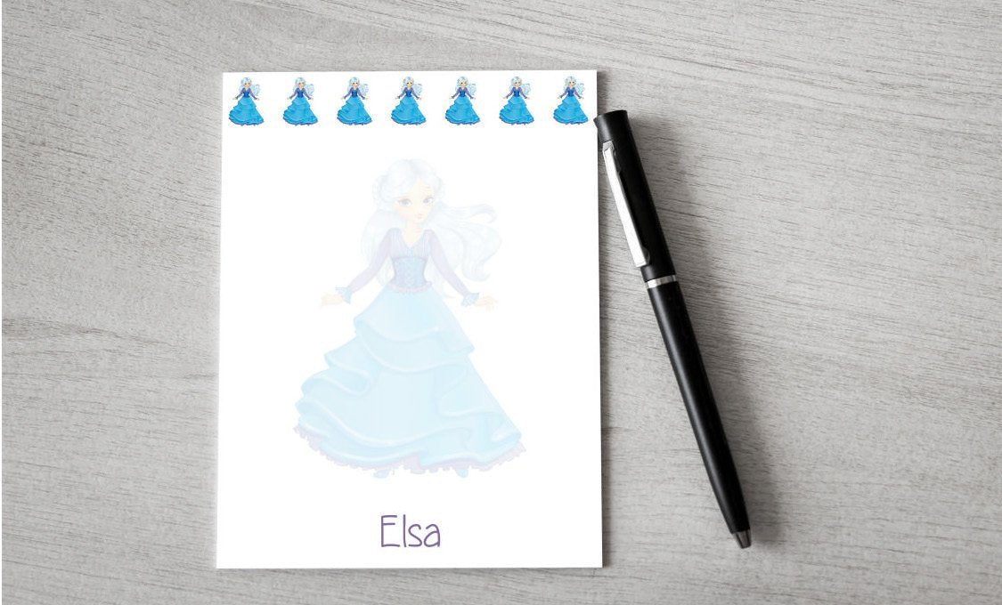 Personalized Snow Princess Design Note Pad — Potter's Printing