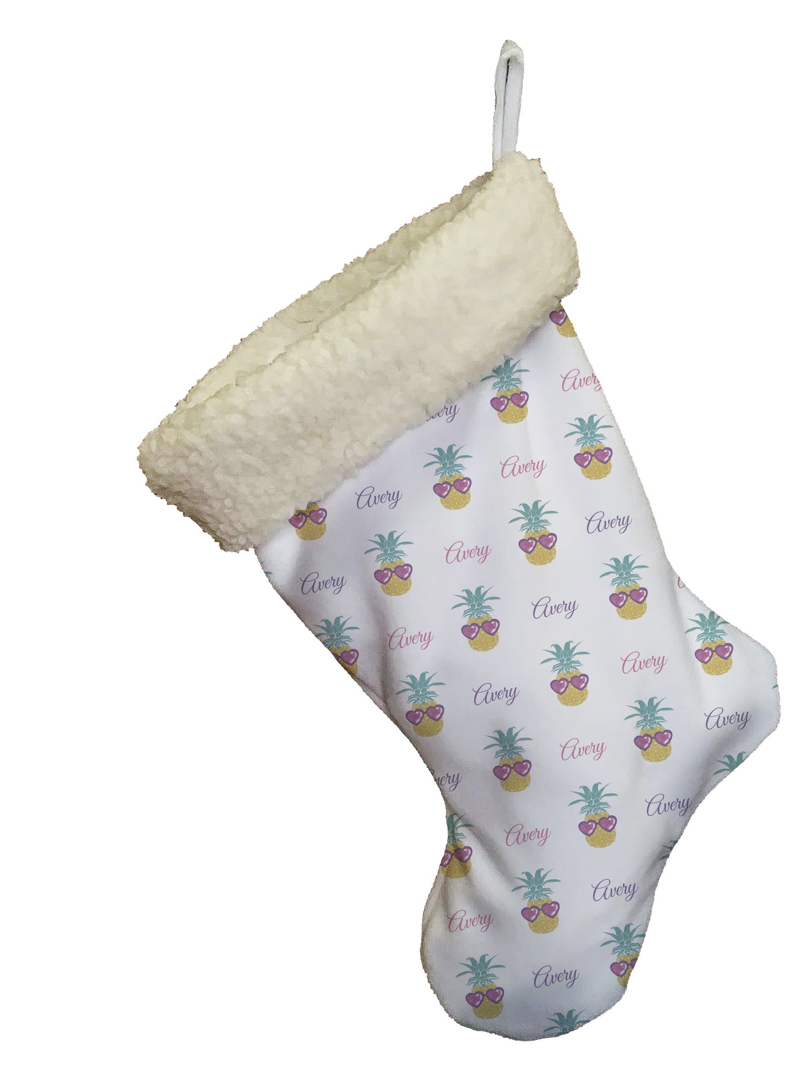 Personalized Pineapple Design Christmas Stocking — Potter's Printing