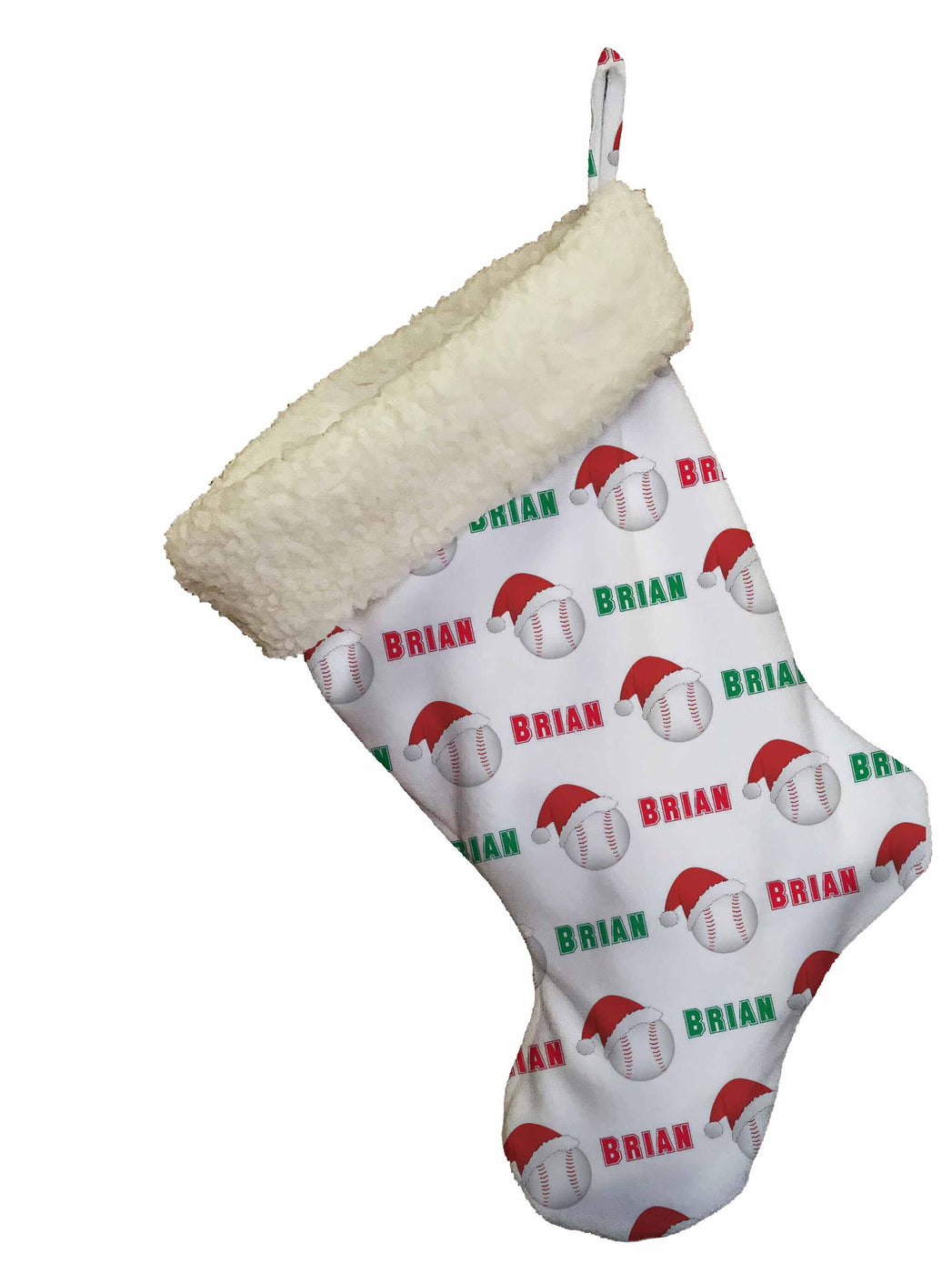 Personalized Baseball Design Christmas Stocking — Potter's Printing